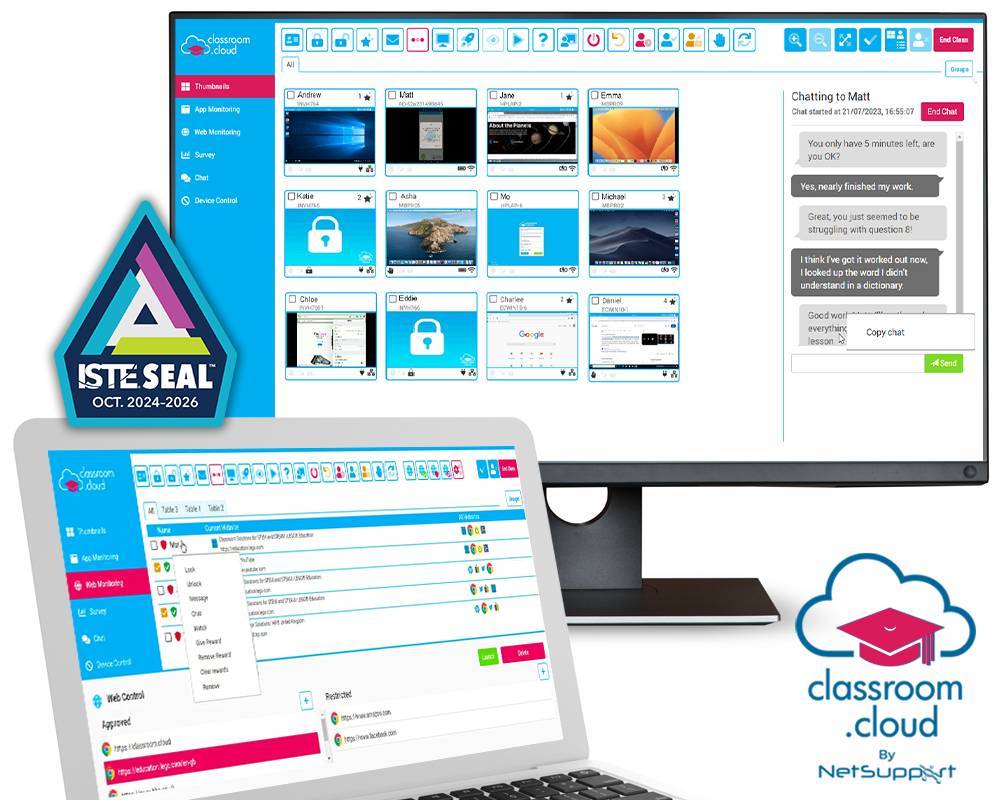 classroom.cloud From NetSupport Earns ISTE Seal for Quality EdTech ...